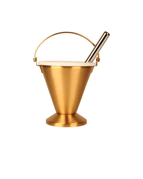 Holy Water Pot with Sprinkler and Liner - Sullivan's Church Supplies