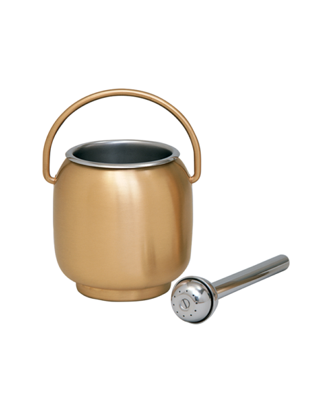 Holy Water Pot with Sprinkler and Liner - Sullivan's Church Supplies